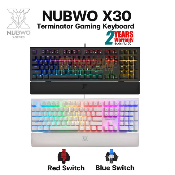 NUBWO X30 TERMINATOR Full RGB Mechanical Keyboard RGB Macro (G7_239 ...