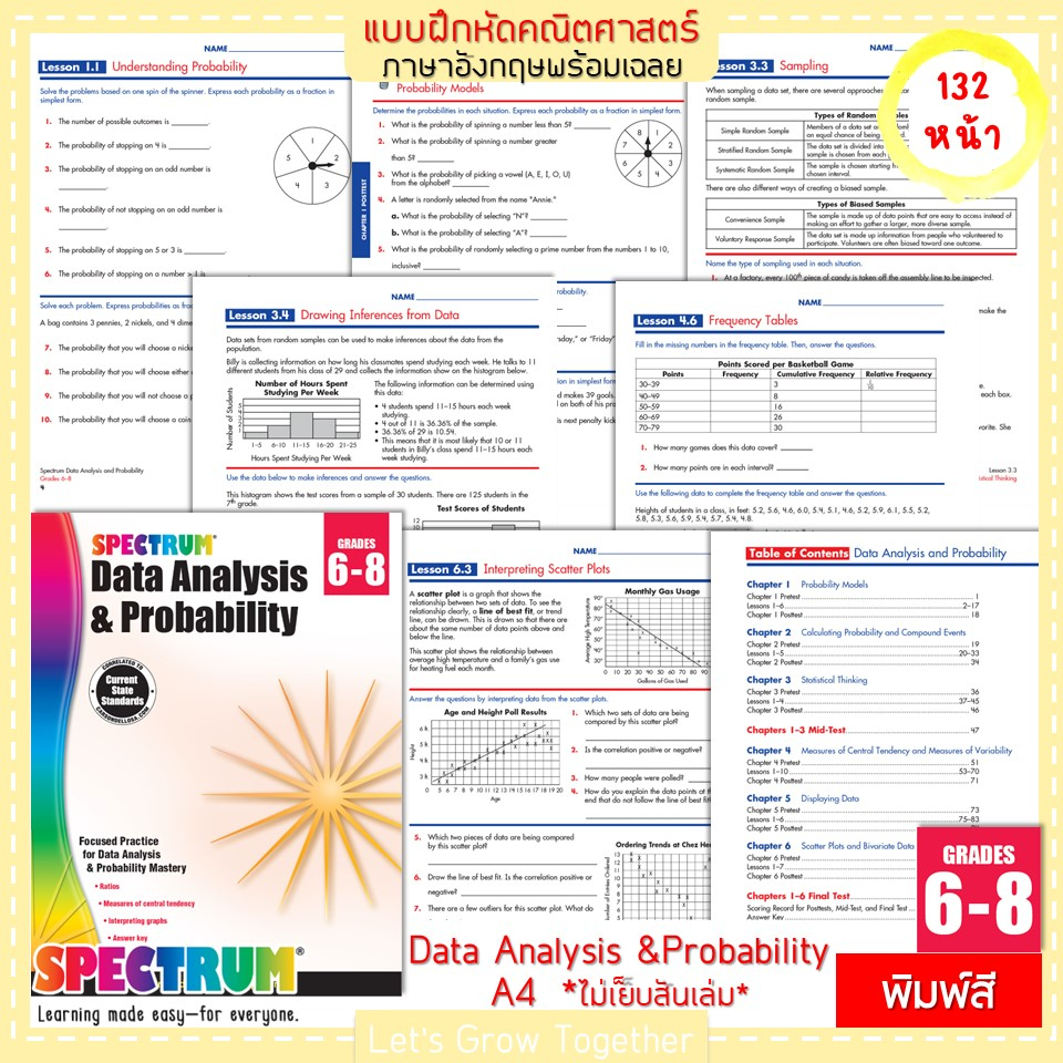 SPECTRUM Grade 6-8 Spectrum Algebra, Data Analysis and Probability ...