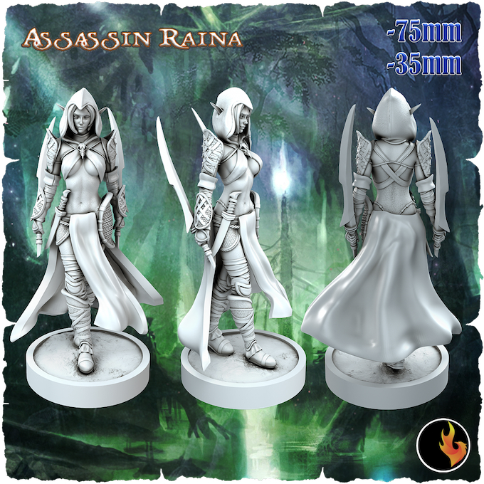 Elf Paladin Miniature | Female Elf Paladin Miniature | for D&D 5e ...