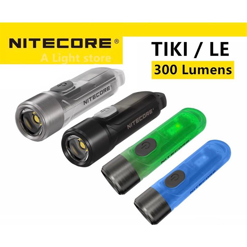 พร้อมส่ง NITECORE TIKI/GITD ไฟฉาย พวงกุญแจ 300 Lumens 500 mW ชาร์จ USB ...