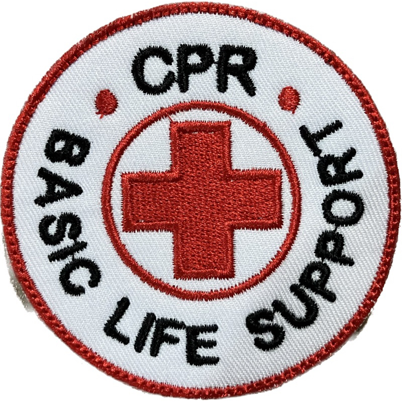อาร์มปัก CPR BASIC LIFE SUPPORT พร้อมติดตีนตุ๊กแก ขนาด 7.5x7.5 cm | Shopee Thailand