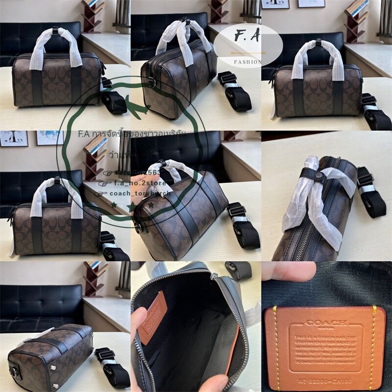 F.A ว่าแท้100% coach สำหรับผู้ชาย Classic Logo GOTHAM 24 Boston Bag Couples Crossbody ...