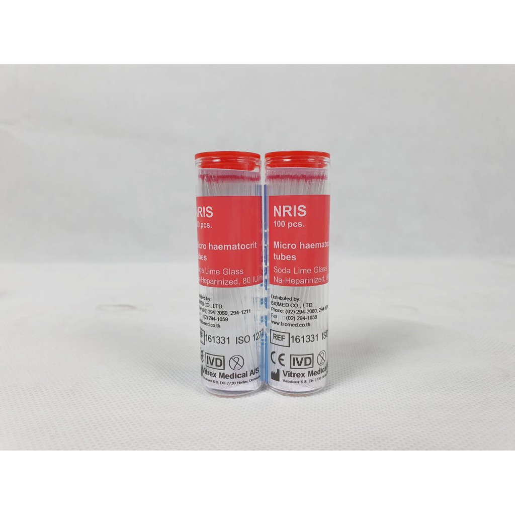 Hematocrit Tube Red - Vitrex หลอดเก็บเลือด | Shopee Thailand