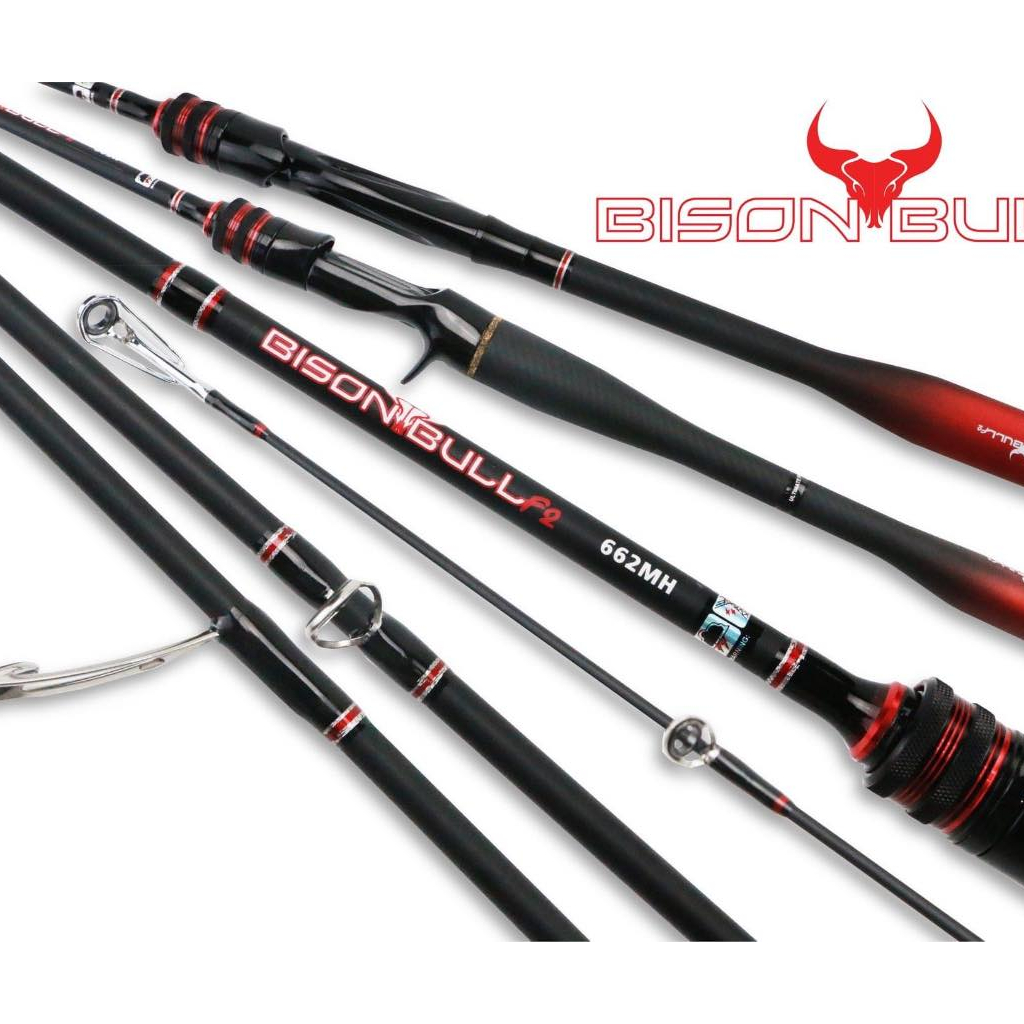คันเบ็ด คันตีเหยื่อปลอม BISON BULL F2 ( ไบซันบลู ) เบท-สปิน 6.6ft7ft 1 ...