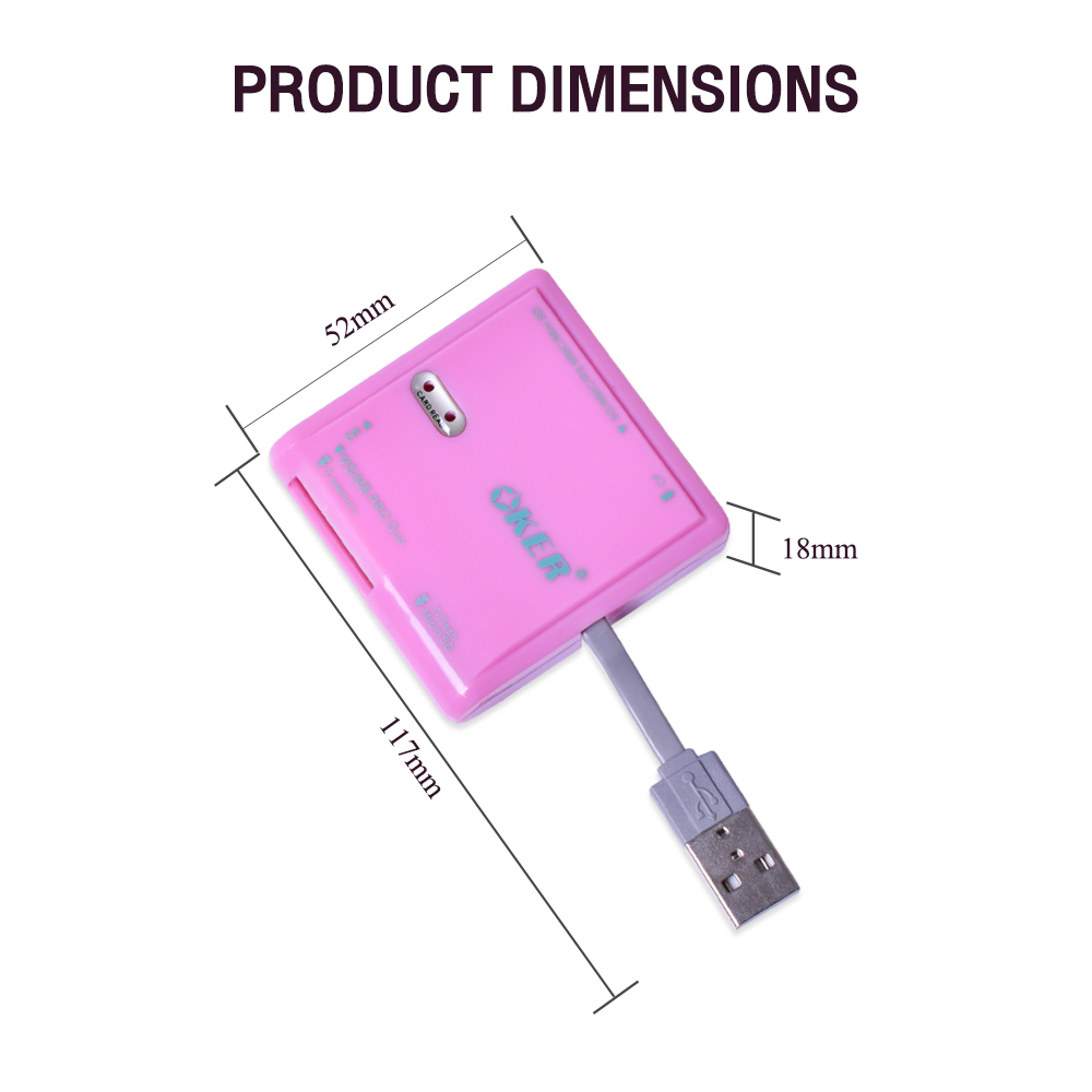 แท้100% OKER C-2001 C-2004 USB 2.0 All in One Card Reader/Writer ตัวอ่านการ์ด อ่านการ์ดได้อย่าง ...