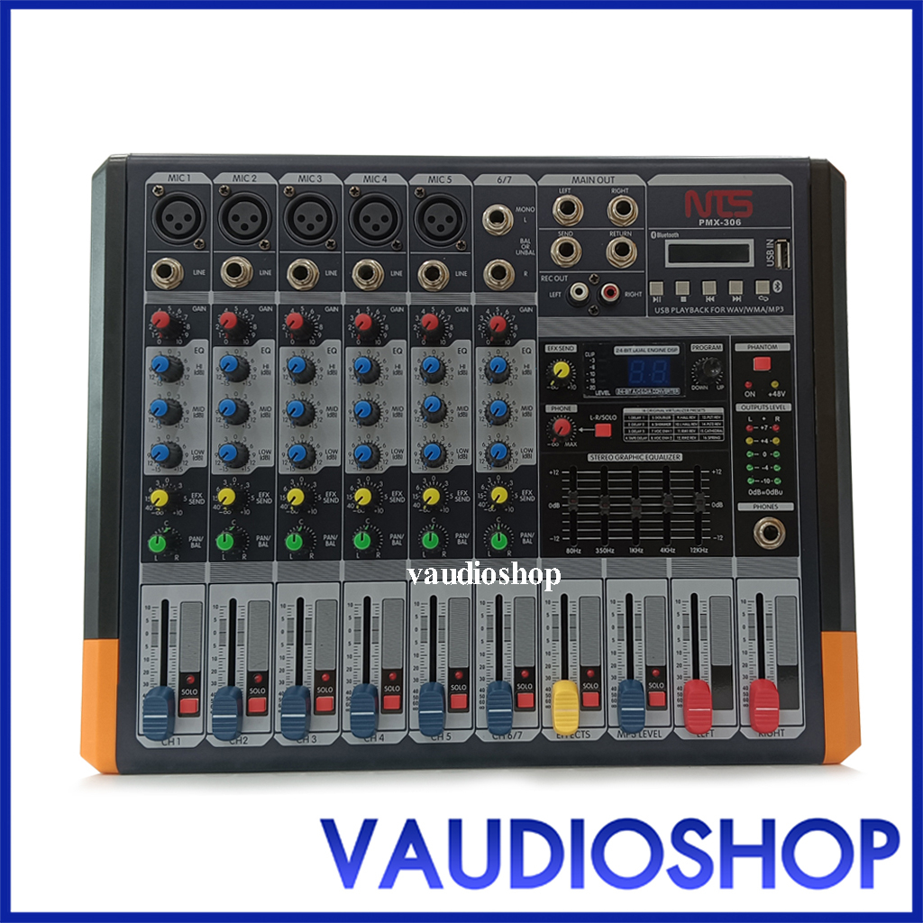 Power Mixer NTS PMX-306 (Effect,USB,Bluetooth) เพาเวอร์มิกเซอร์ พาวเวอร์ แอมป์ เครื่องขยายเสียง ...