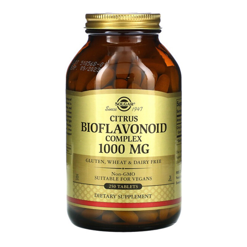 SOLGAR Citrus Bioflavonoids complex 1000mg 250 เม็ด เสริมภูมิคุ้มกัน ...