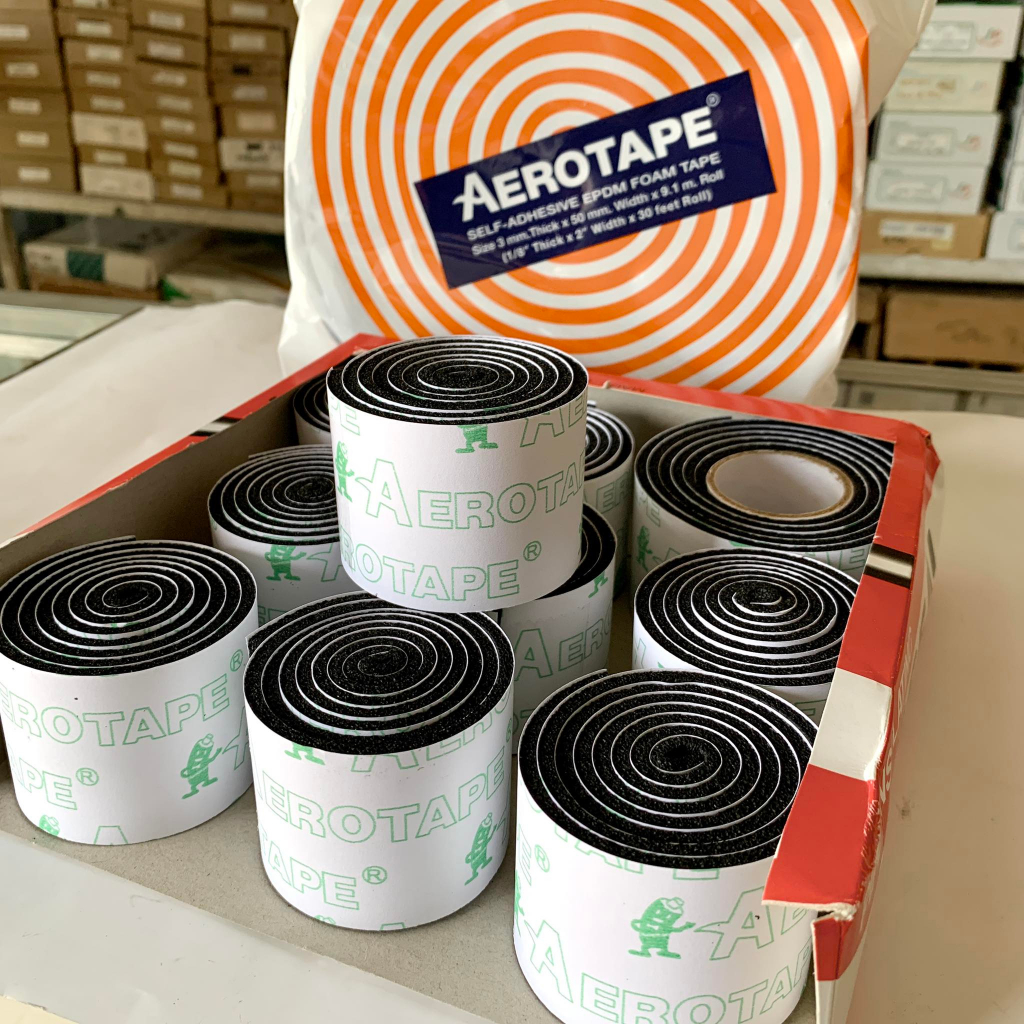 แอร์โร่เทป Aerotape ตัดแบ่งขาย ของแท้100% เทปพันท่อแอร์ ฉนวนแผ่นโฟมมี ...
