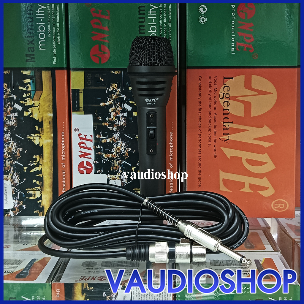 ไมโครโฟน NPE DM-38 พร้อมสายยาว 4.5 เมตร ไมค์ปราศรัย ไมค์เทศน์ ไมค์ดูด ...