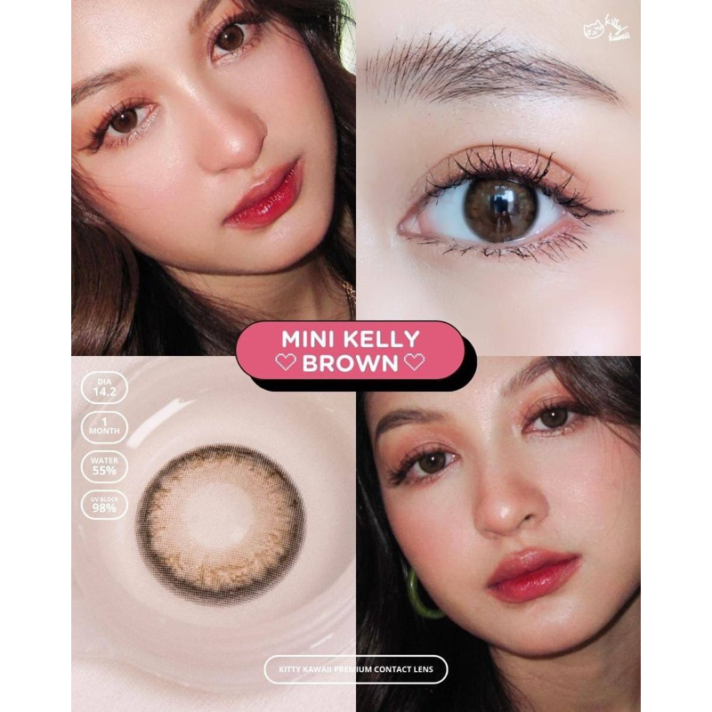 (COD)คอนแทคเลนส์ Mini Kelly (ขนาดมินิ) ค่าสายตา 00 ถึง -1000 รายเดือน ...