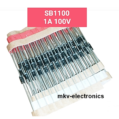 (10ตัว) SB1100 ,1A 100V Schottky Diode ใช้แทน SRT14 SB170 SB180 SB190 ...