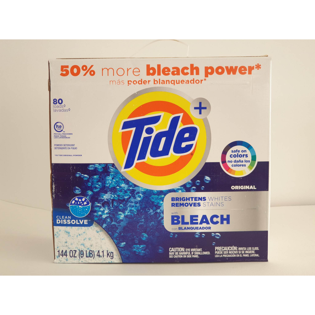 Tide Plus Bleach Powder Laundry Detergent ผงซักฟอก ซักผ้าขาวและผ้าสี ...