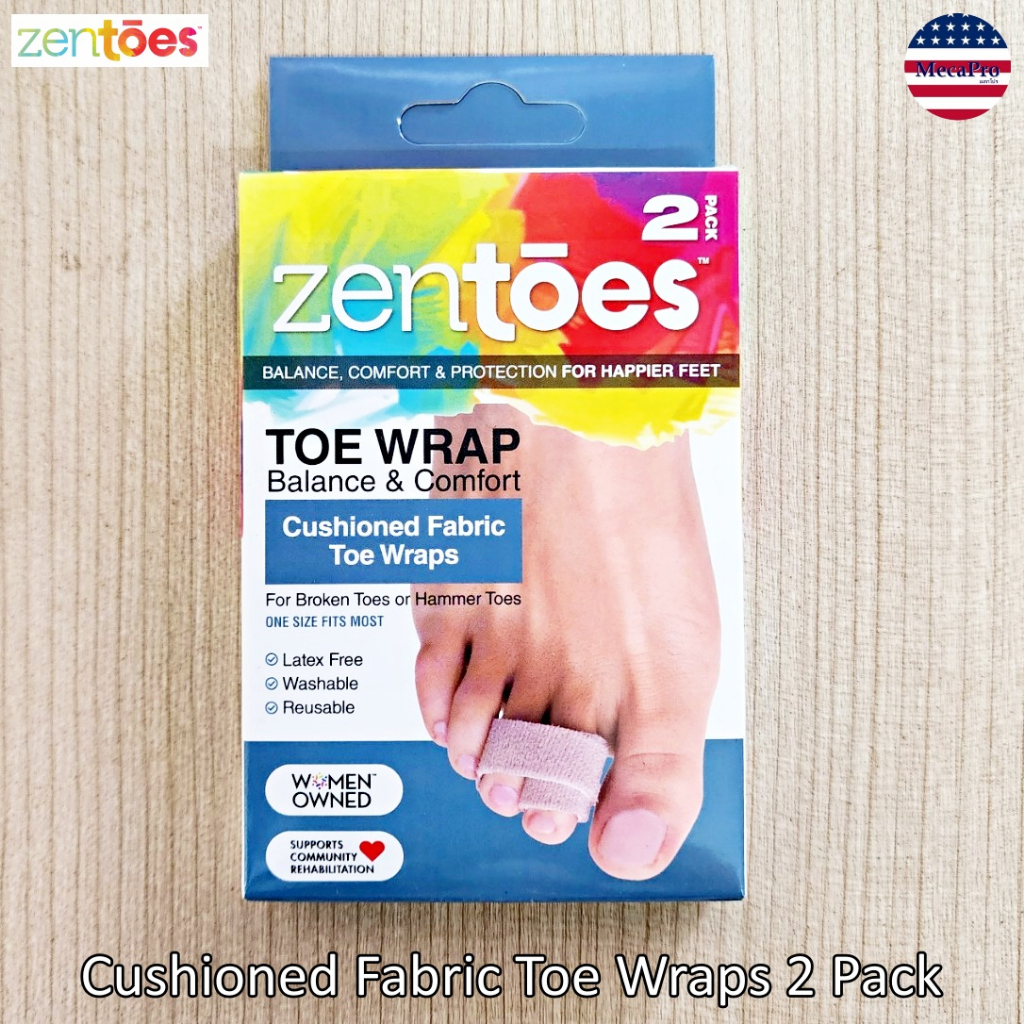 ZenToes® Cushioned Fabric Toe Wraps 2 Pack ผ้าหุ้มนิ้วเท้ากันกระแทก ...