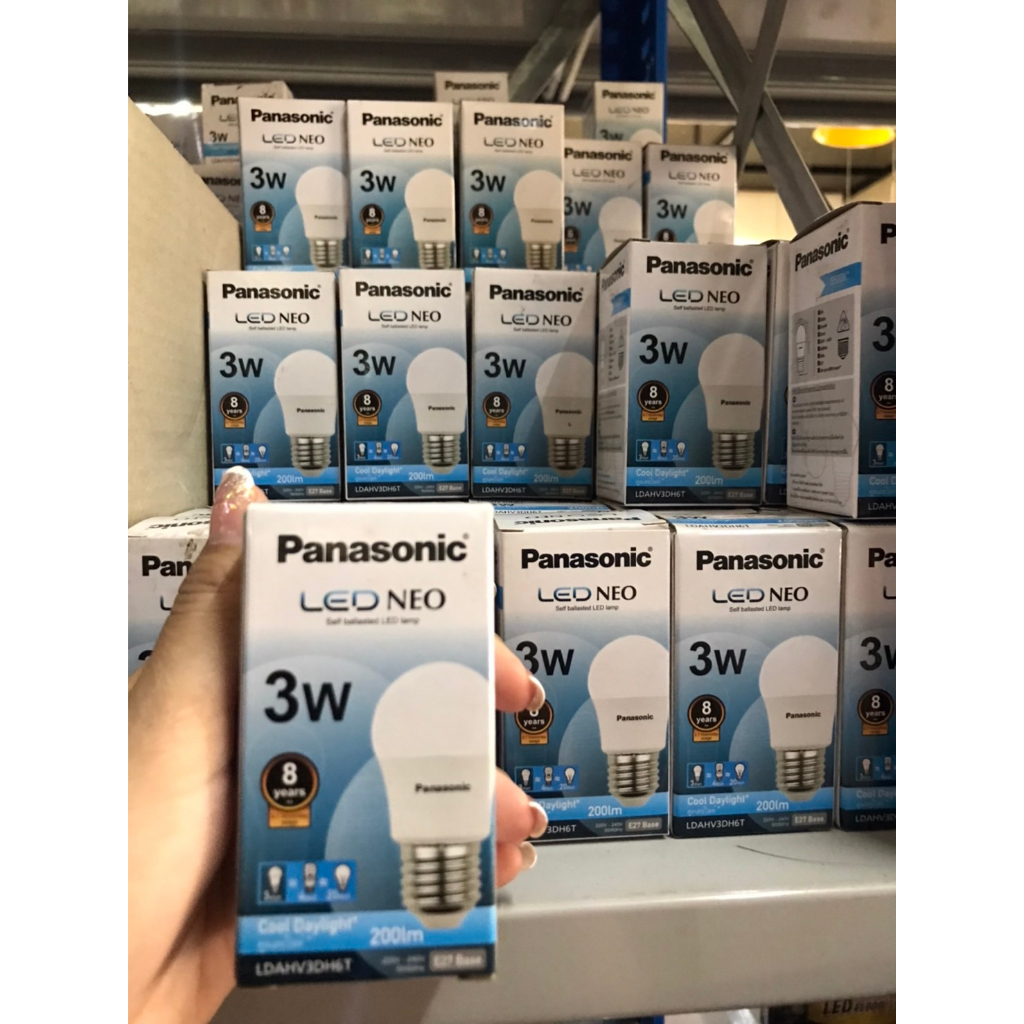 (สินค้าลดราคา) PANASONIC หลอดไฟ พานาโซนิค LED BULB NEO 3W แสงสีขาว ...