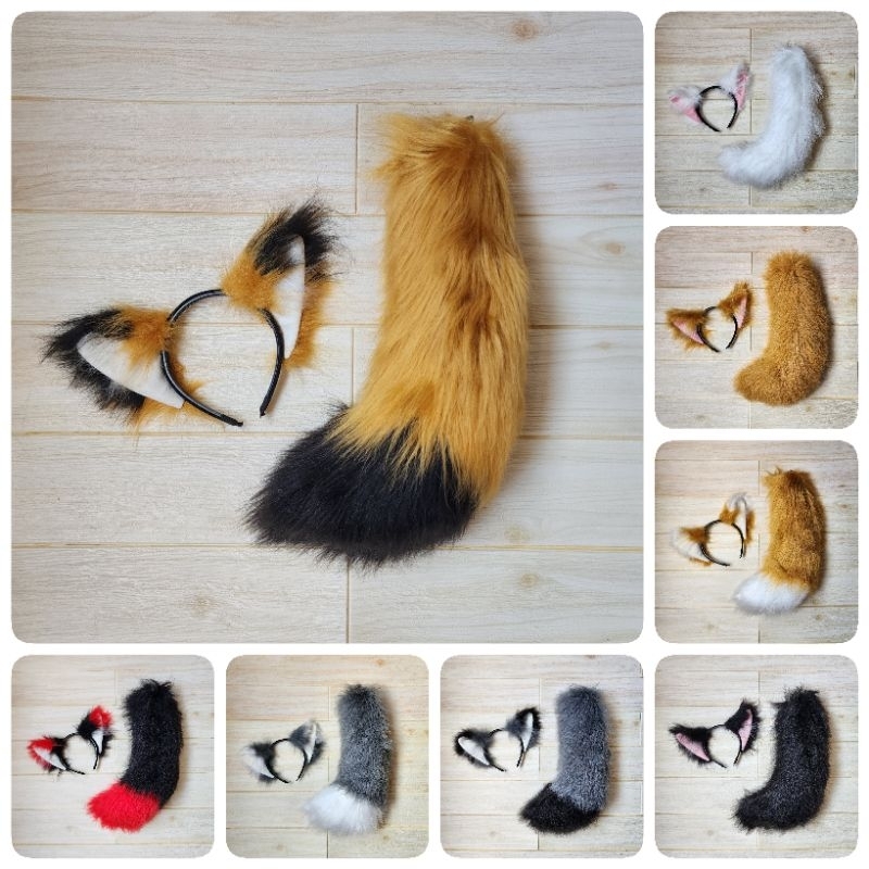 🇹🇭พร้อมส่งจากไทย‼️ หูแมว หางแมว หูหมาป่า หูจิ้งจอก หางจิ้งจอก | Shopee ...
