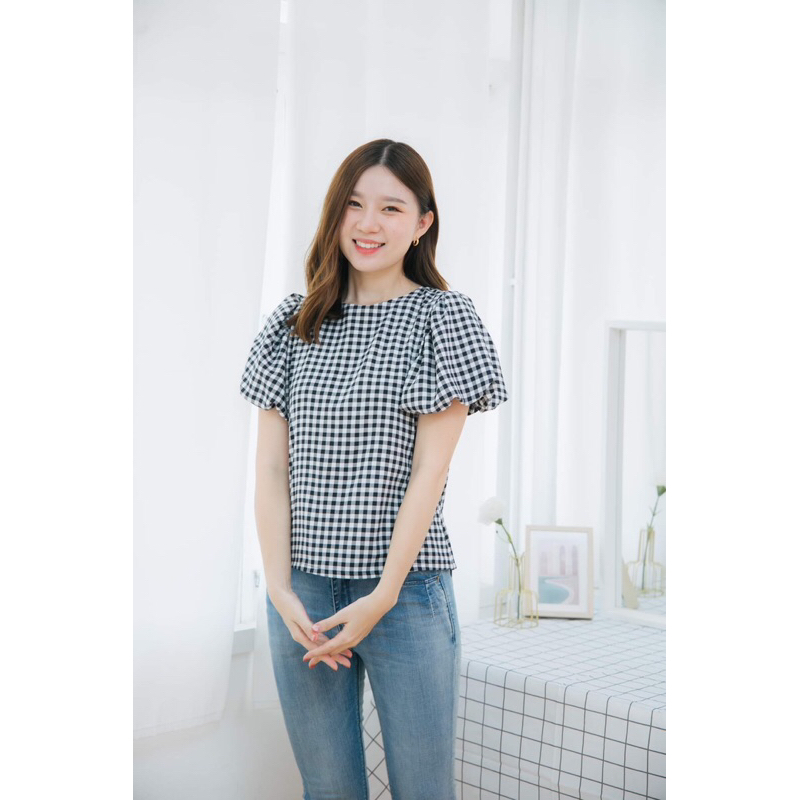 Mommade-เสื้อให้นม ชุดให้นม Black Scott Ballon Top | Shopee Thailand