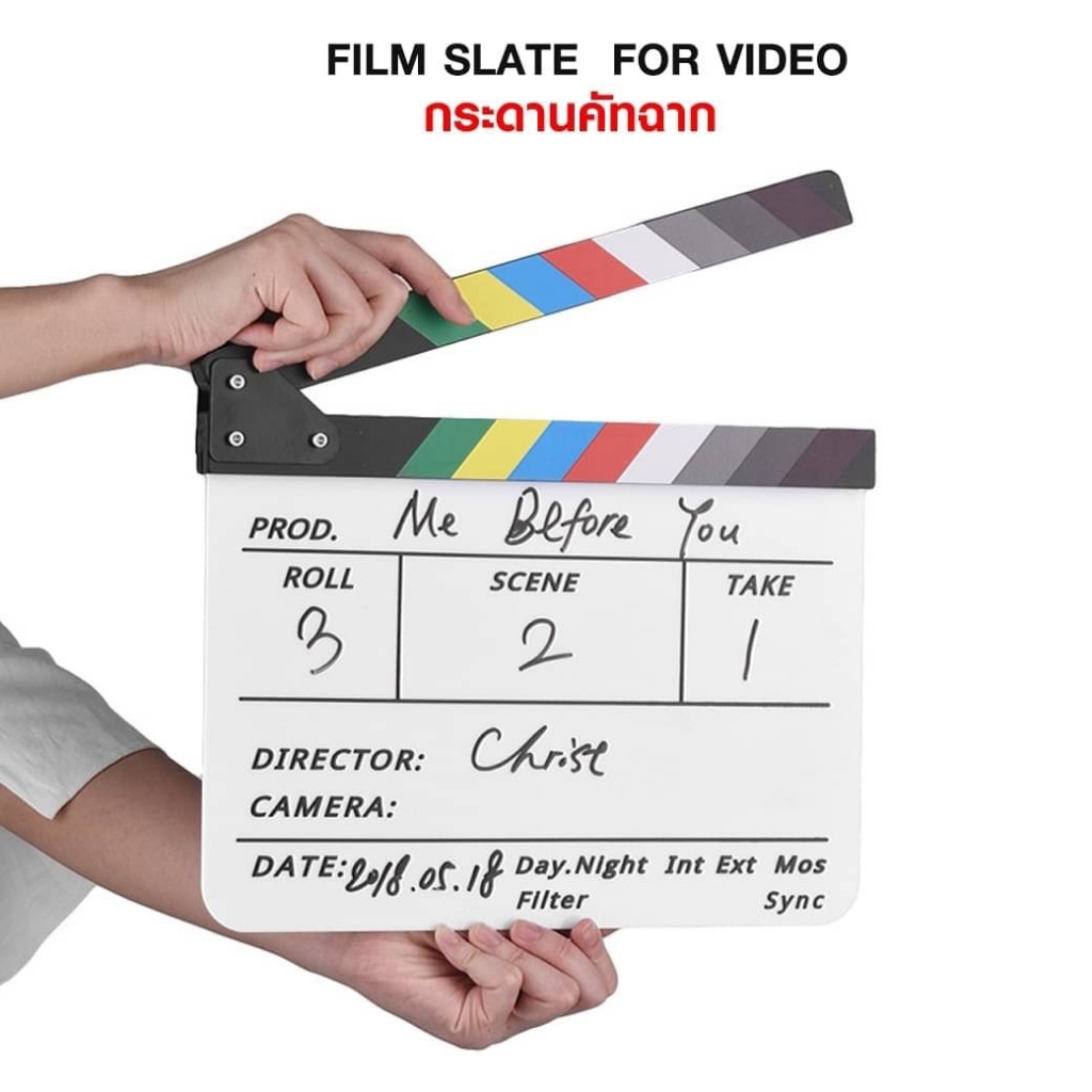 FILM SLATE FOR VIDEO / MOVIE FILM PRODUCTIONS (DIRECTOR CARD) กระดานสเล ...