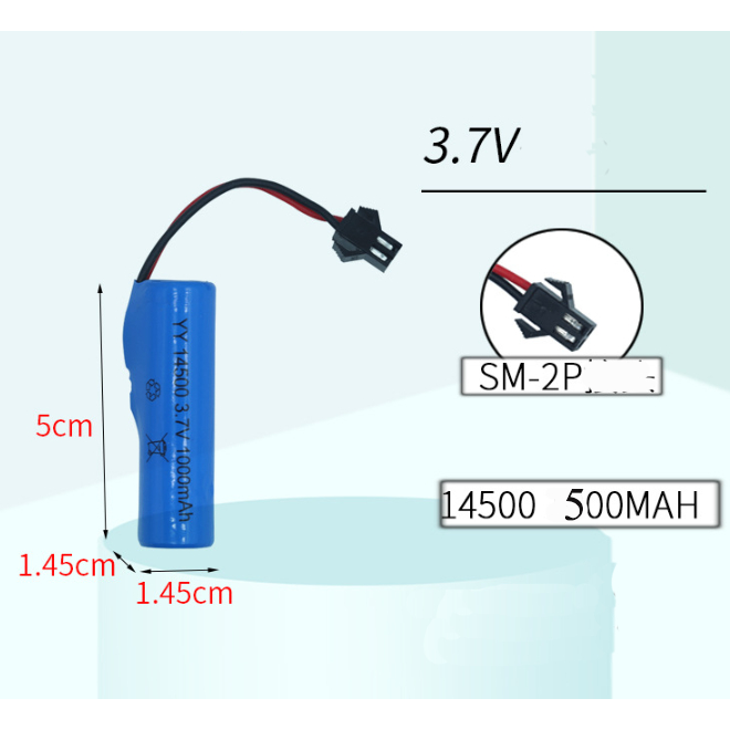แบตเตอรี่ ลิเธียม 14500 / 18650 / 802035 3.7v / 7.4V SM2P SM4P 1200mAh ...