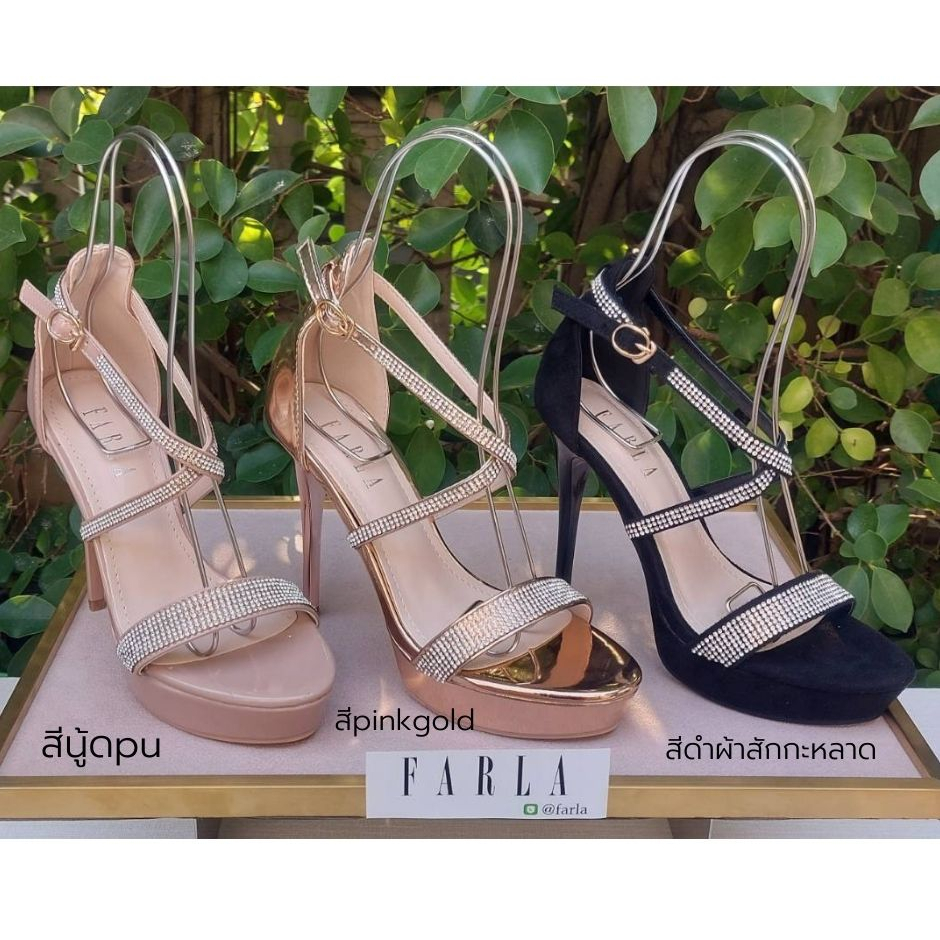 FARLA พร้อมส่ง รองเท้าส้นสูง 5นิ้วเสริมหน้า1นิ้ว | Shopee Thailand