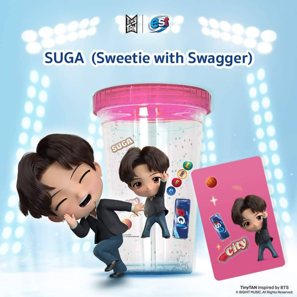 TinyTan x est BTS Limited แก้วน้ำ Sugaพร้อม Card ของแท้ พร้อมส่ง!!!!! มีจำนวนจำกัดจร้า | Shopee ...