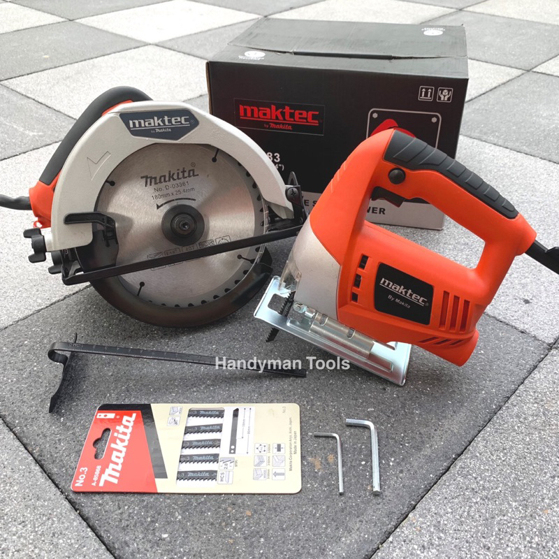 Maktec วงเดือน เลื่อยวงเดือน 7 นิ้ว รุ่น MT-583 พร้อมใบตัด 1ใบ+Maktec เลื่อยจิ๊กซอว์ รุ่น MT431 ...