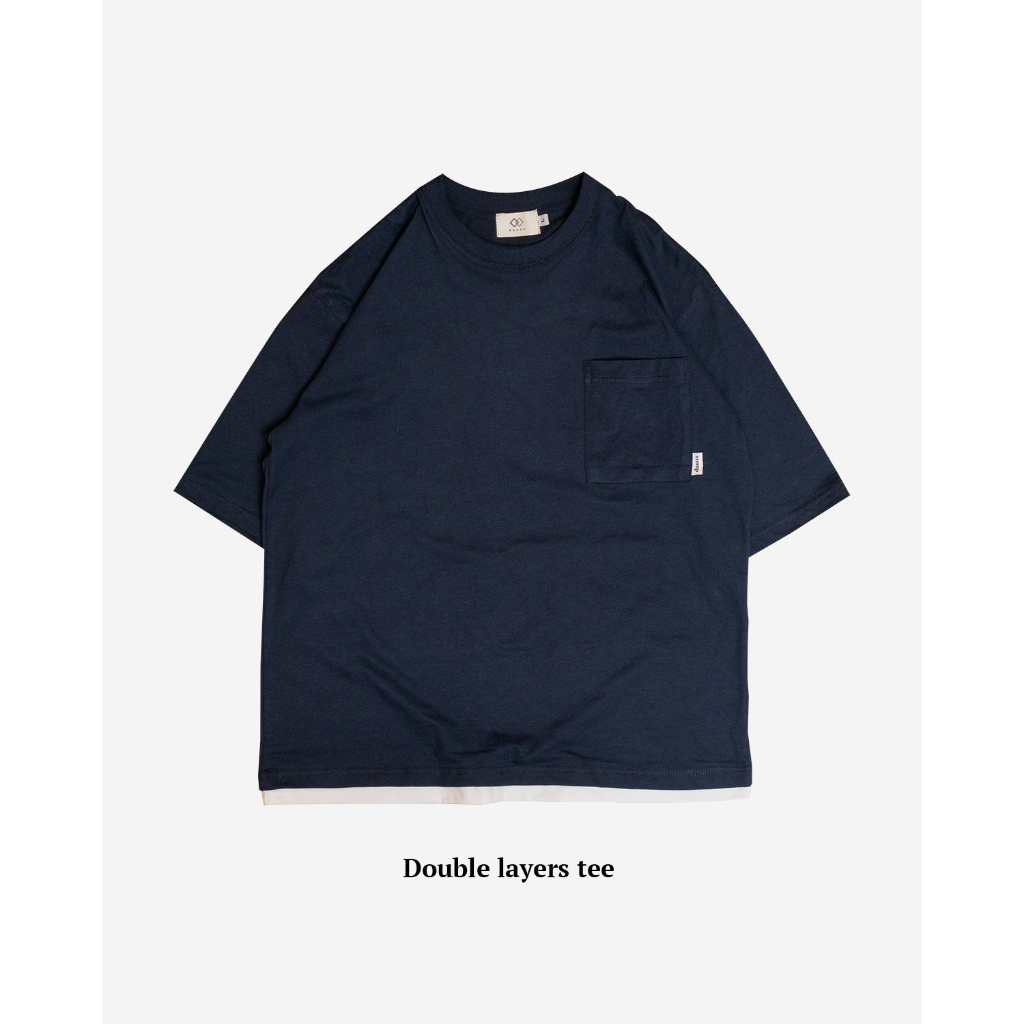 Oversize double layers tee | Shopee Thailand
