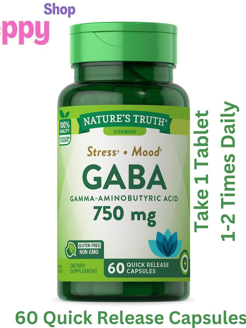 Nature's Truth Gaba Gamma Aminobutyric Acid 750 mg 60 Quick Release Capsules กาบา 60 แคปซูล ...