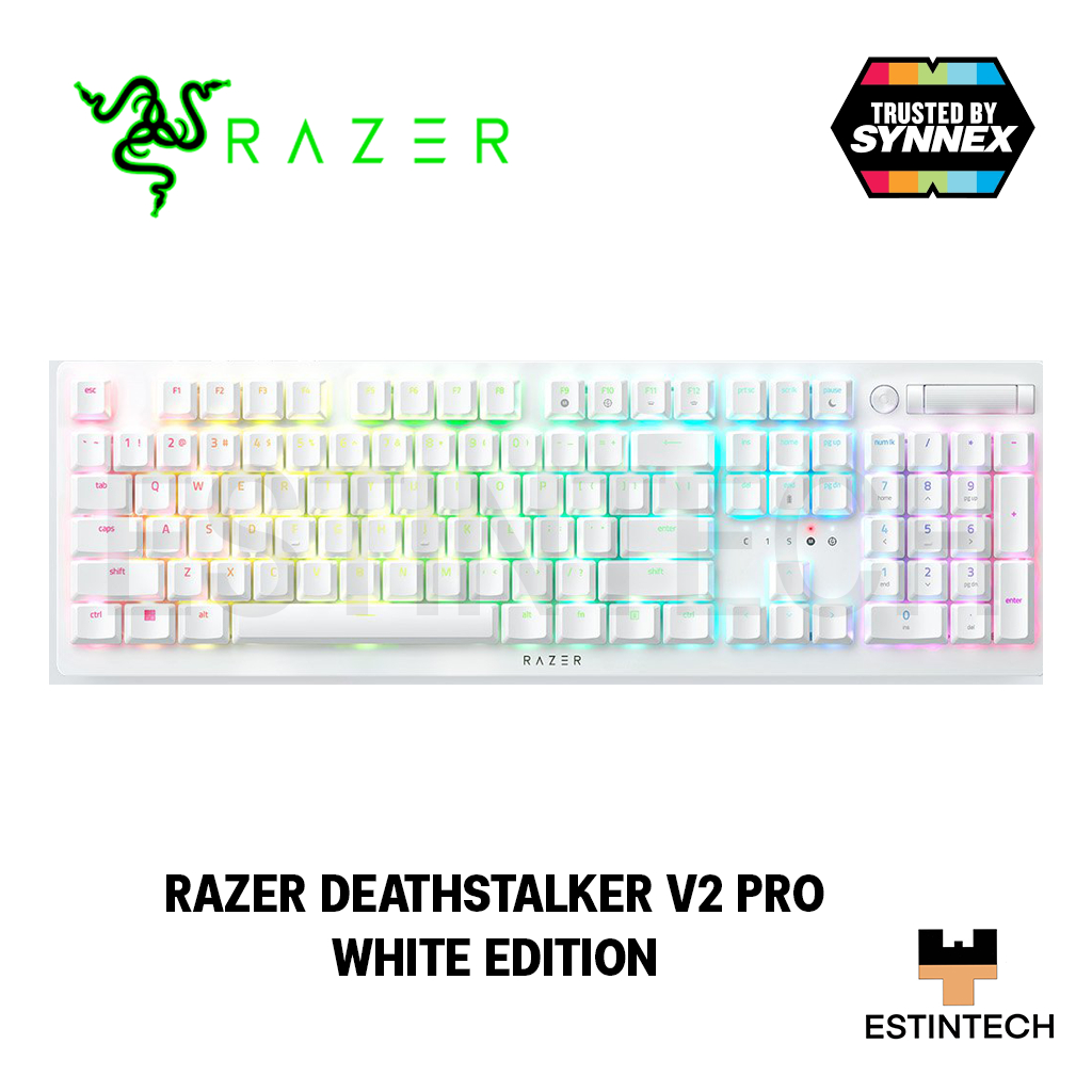 Keyboard (คีย์บอร์ด) RAZER DEATHSTALKER V2 PRO White Editionของใหม่ ...
