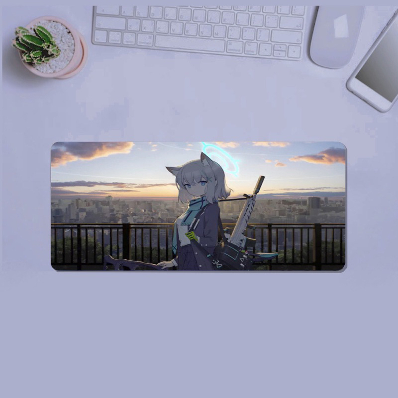 Blue Archive แผ่นรองเมาส์พิมพ์ลาย Mouse Pad ขนาด 70x30 cm บลูอาร์ไคฟ์ ...