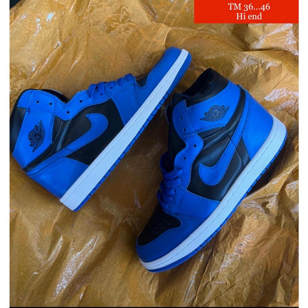 รองเท้าผ้าใบ แอร์จอร์แดน สีน้ำเงิน ไซส์.36-45 หุ้มข้อ ใส่สบาย ทรงสวย ...