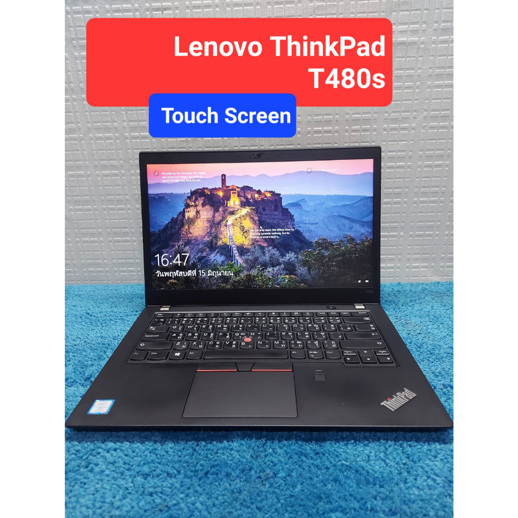 โน๊ตบุ๊ค Lenovo ThinkPad T480s (i7 Gen8) 16 GB+M.2 512 GB. *Touch Screen# เครื่องพร้อมโปรแกรมใช้ ...