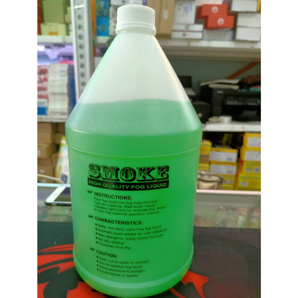 น้ำยาเครื่องสโมค Smoke fog machine oil [ 1 แกลอน 4 ลิตร ] ใช้กับ ...