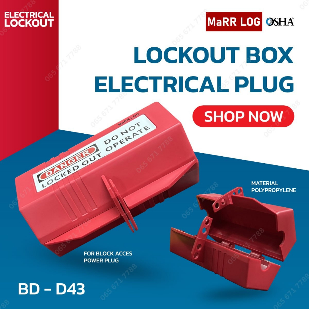 ตัวล็อคปลั๊กไฟฟ้าพลาสติก Plastic Electrical Plug Lockout BD-D41,BD-D42,BD-D43 | Shopee Thailand