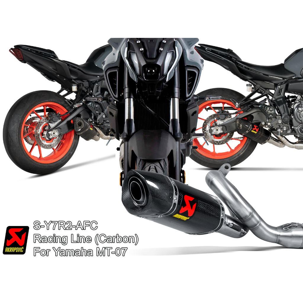 ท่อแต่ง Akrapovic Exhaust Racing Line (Carbon) For YAMAHA Fz07 / Mt07 ...