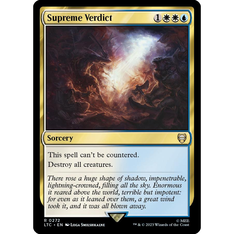 Supreme Verdict การ์ด Magic The Gathering ของแท้ จากชุด The Lord Of The ...
