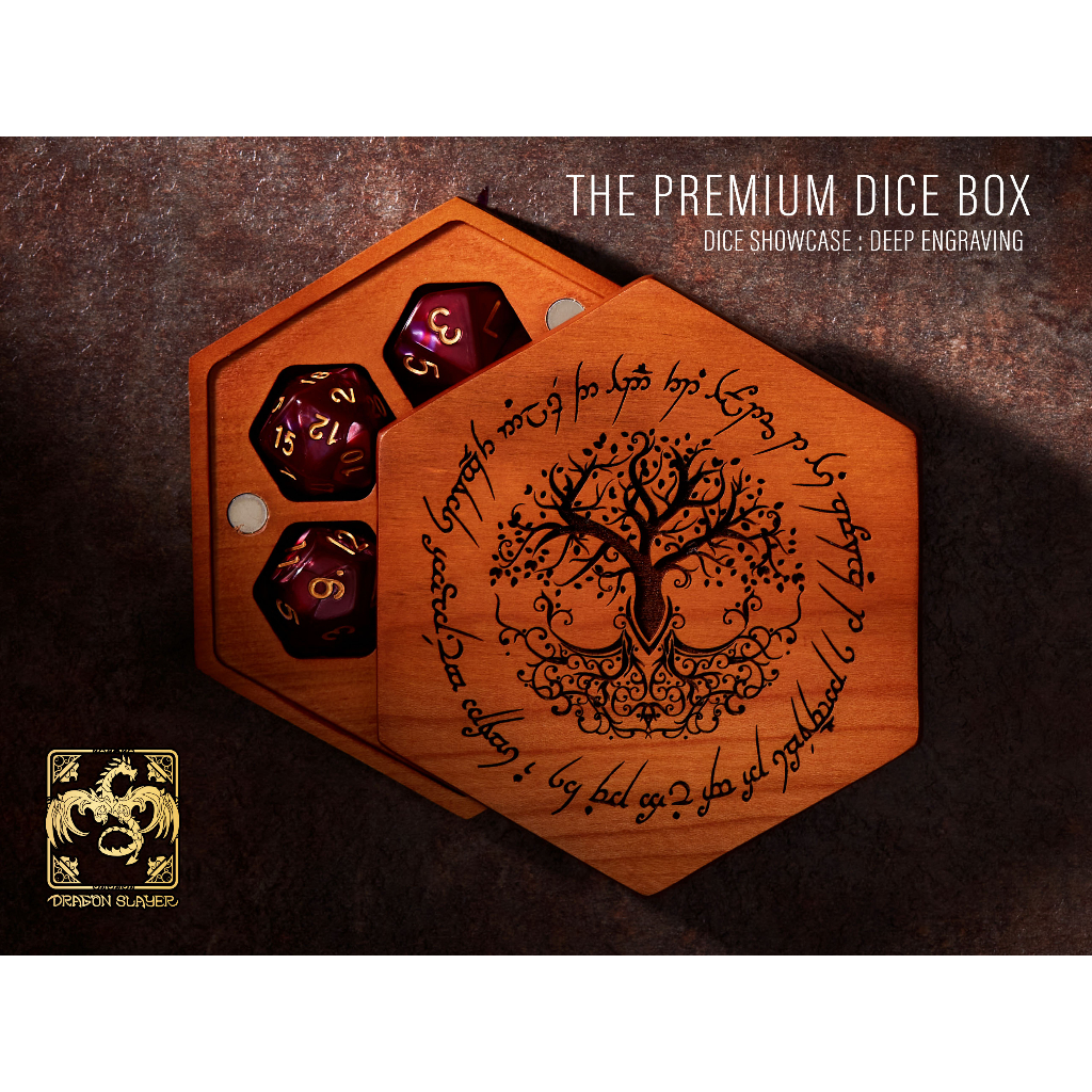 The Tree of Life Dice Box CHERRY WOOD | Premium DnD Dice Box | D&D Dice ...