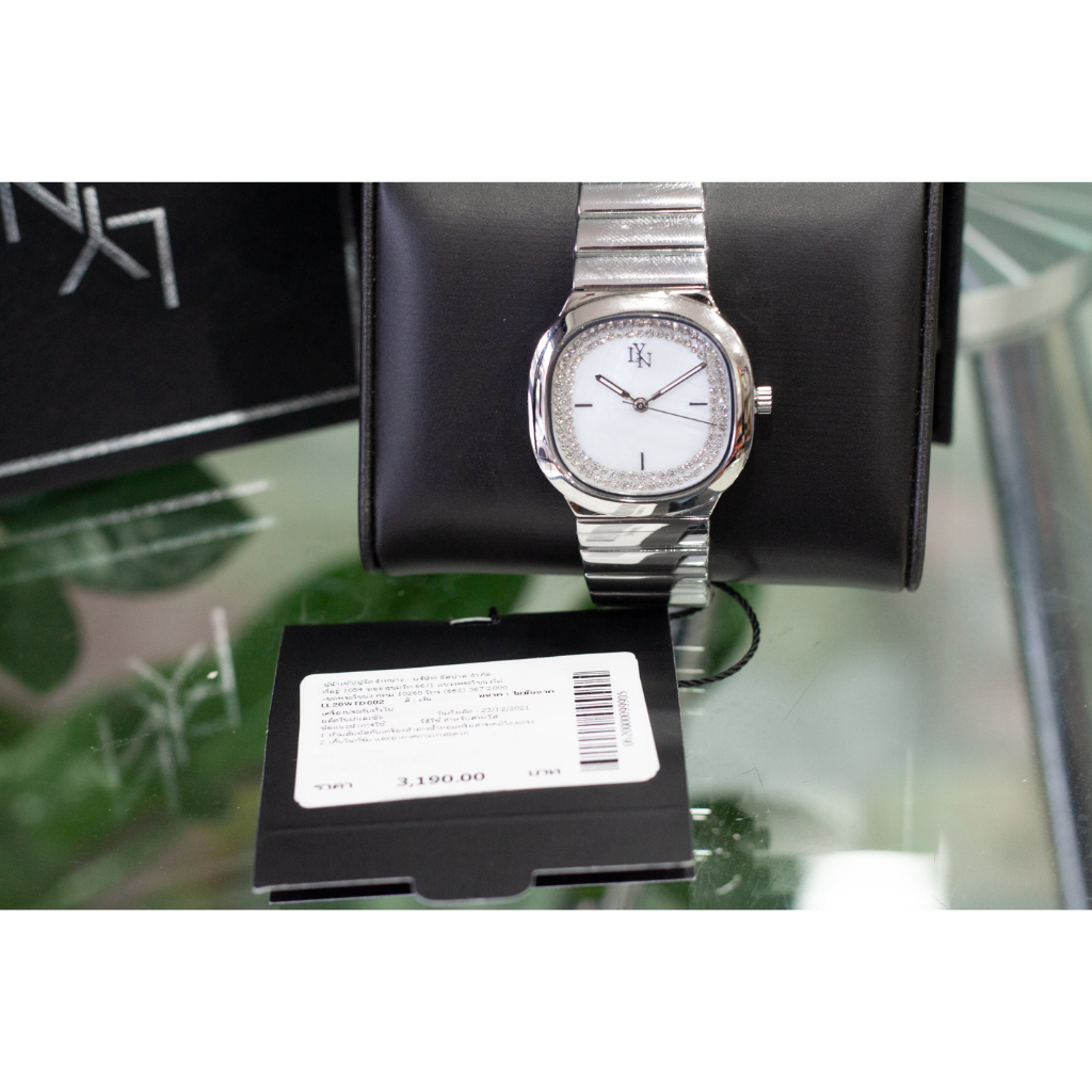 นาฬิกา Lyn Sonya Watch หน้าปัดเหลี่ยม แท้จากช็อป ประดับคริสตัลรอบ ...