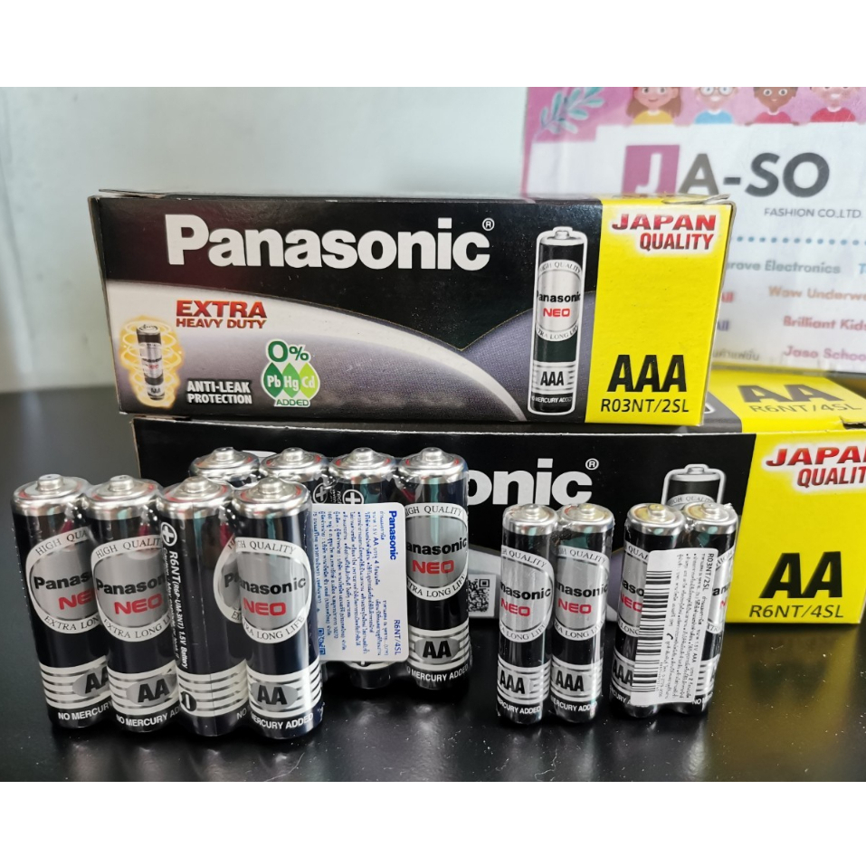 ถ่านไฟฉาย Pana AA / AAA neo พานาโซนิค (Panasonic) ขนาด AA/AAA- 1.5 ...