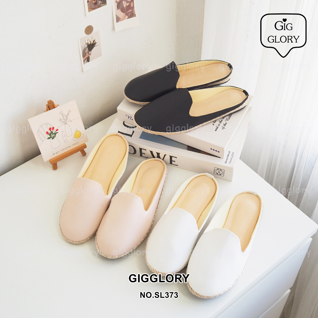 🌷 รองเท้าเปิดส้น หนังPU (NO.SL373) | Shopee Thailand