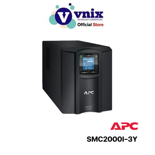 APC SMC2000I-3Y เครื่องสำรองไฟ Smart-UPS C 2000VA LCD 230V, Tower, not support Network card By ...