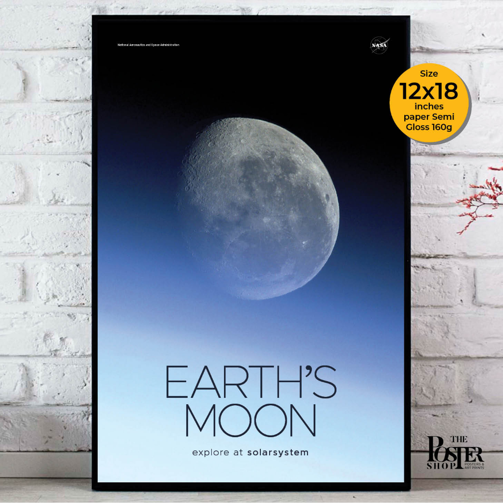 ดวงจันทร์ - Moon Poster - NASA ภาพจากนาซ่า our solar system poster ...