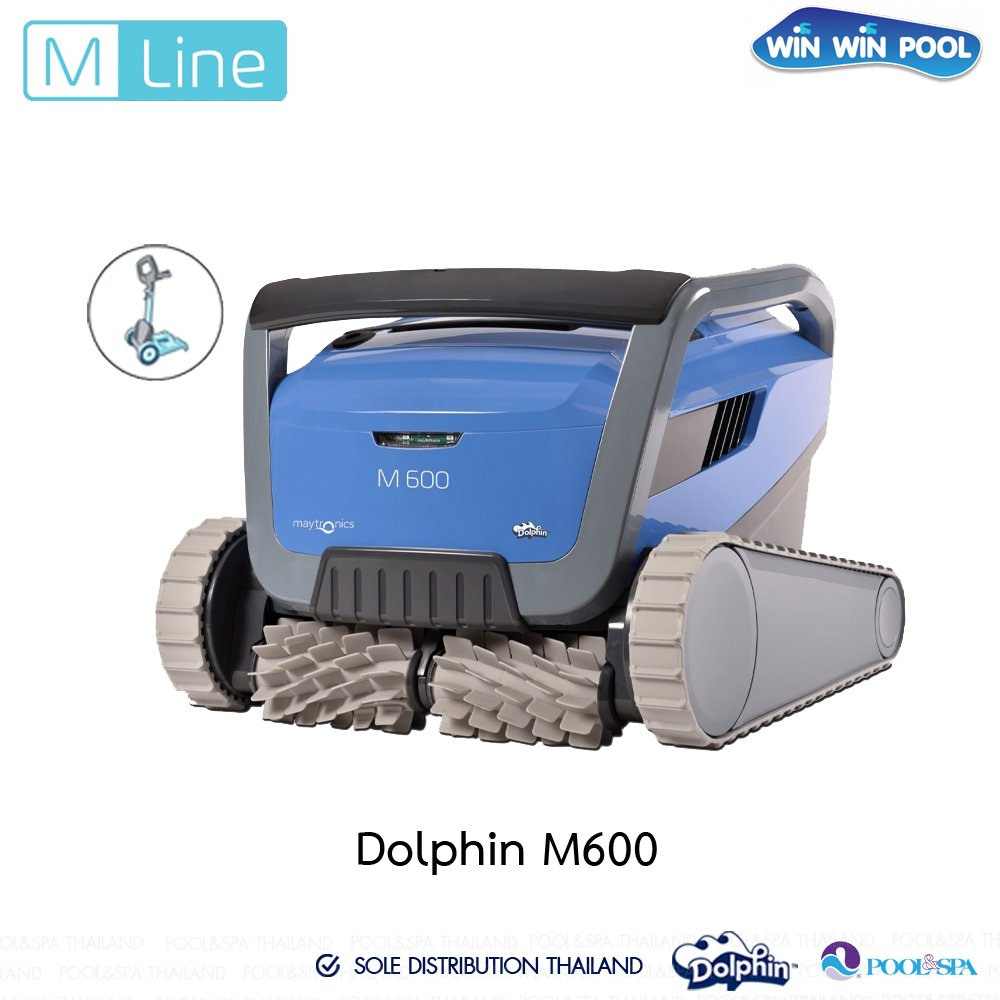 Dolphin M600 Robotic pool cleaner for Semi-Commercial Pool หุ่นยนต์ทำ ...
