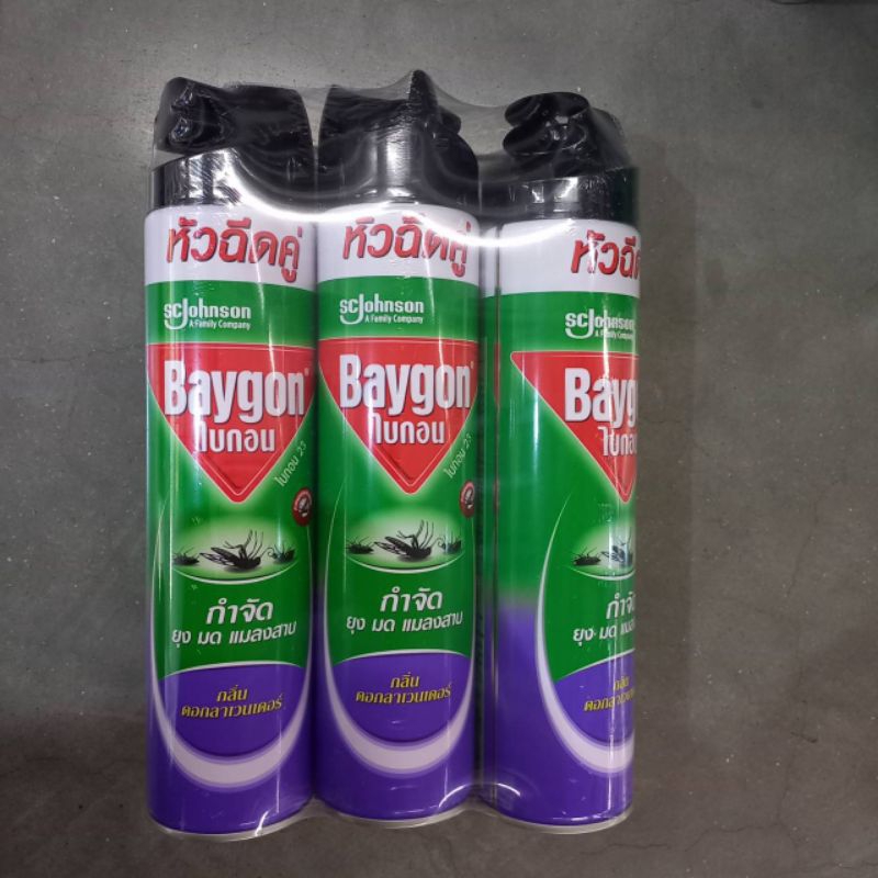 baygon ไบกอนสเปรย์ กำจัดยุง มด แมลงสาบ ขนาด 600 ml แพ็ค 3 | Shopee Thailand