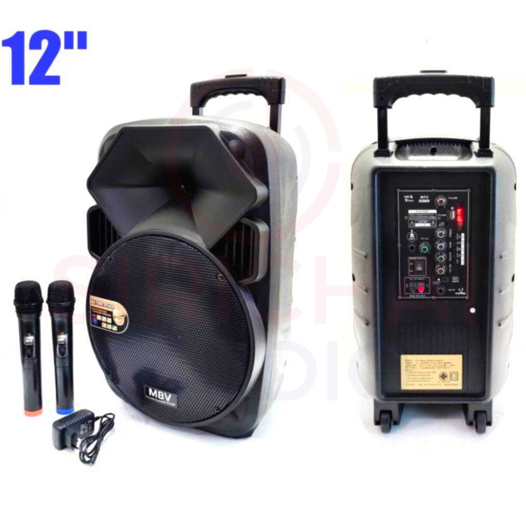 ลำโพงล้อลาก12นิ้ว A-ONE รุ่น A1212 ไมค์ลอยคู่ รีโมท แบตเตอรีในตัว ...