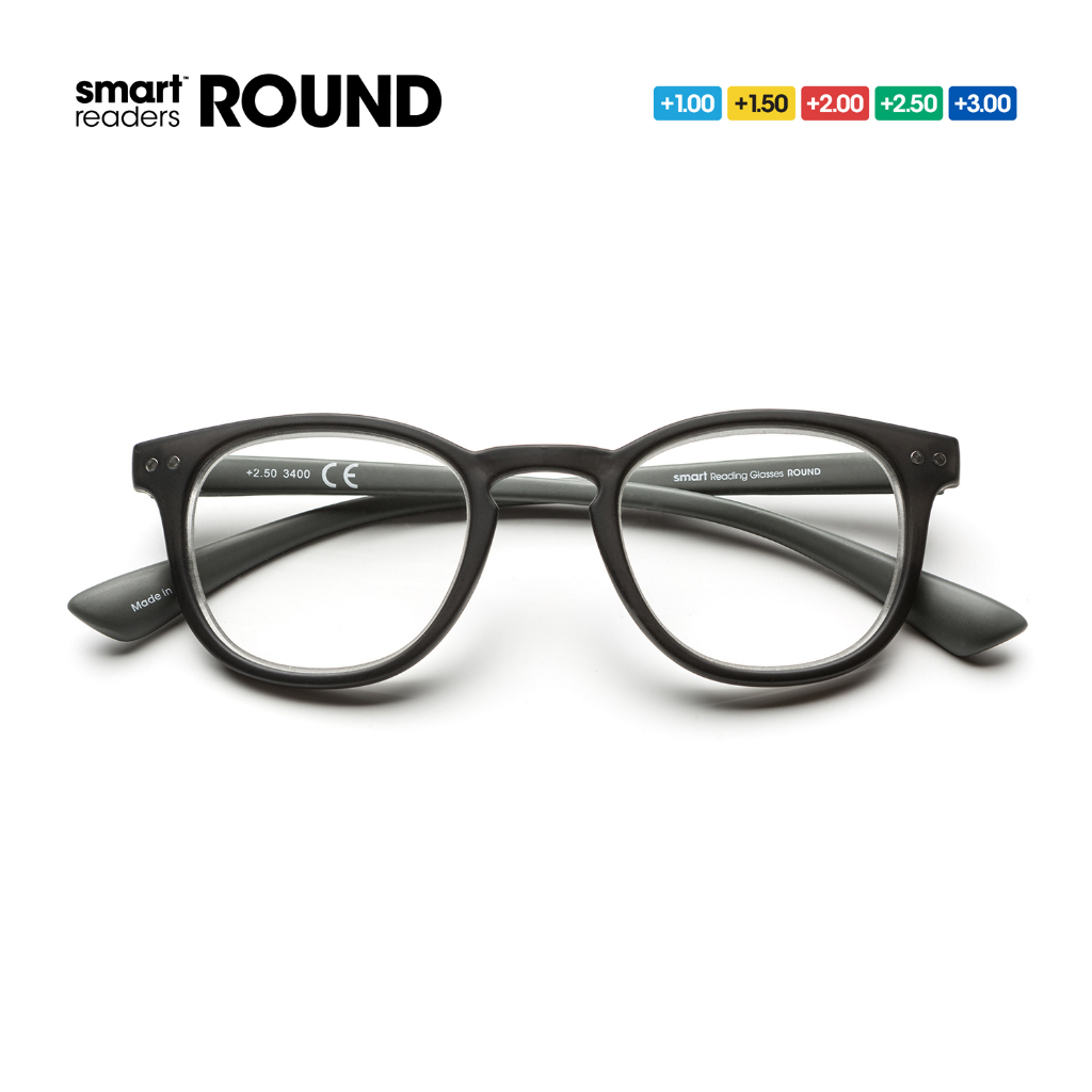 B+D แว่นกรองแสงสีฟ้าสำหรับผู้ที่มีสายตายาว รุ่น Smart Round ทรงกลม Blue LIGHT MATT BLACK ...