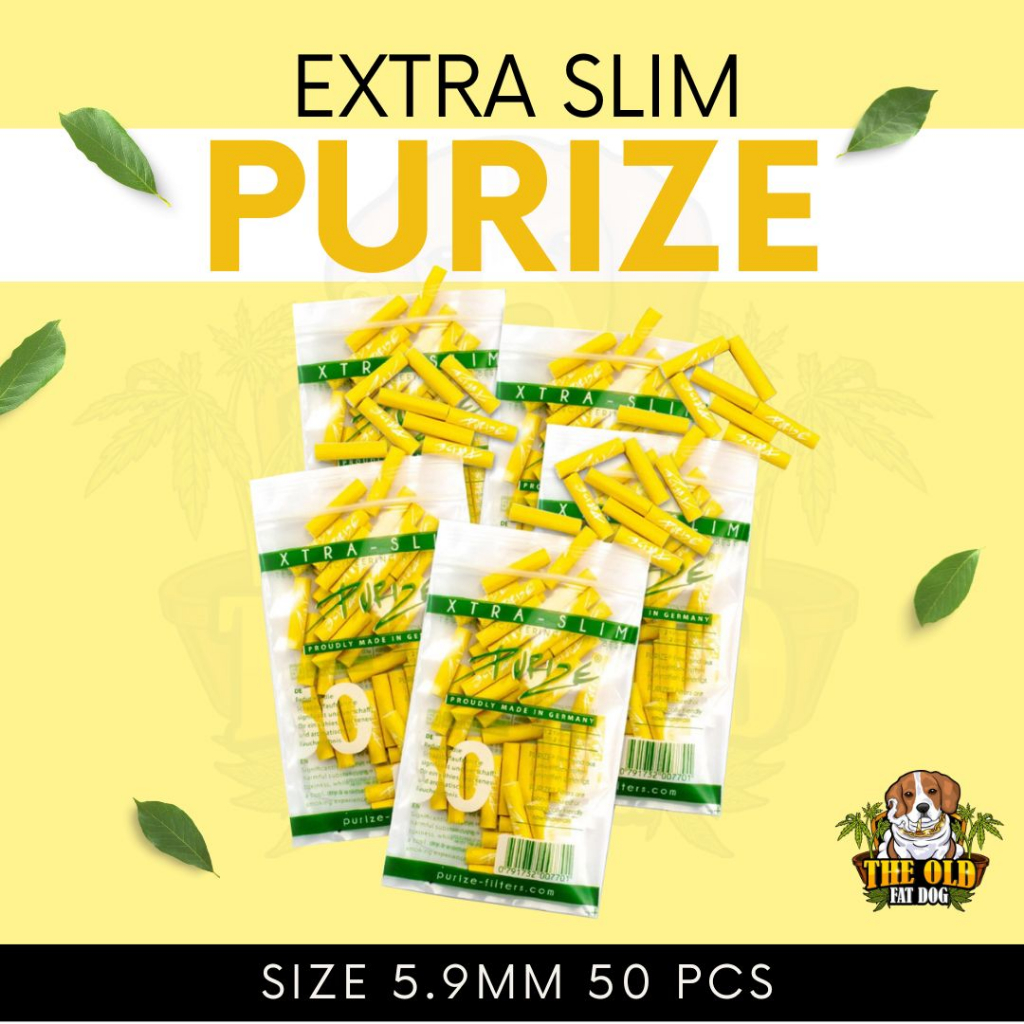 (50 ชิ้น) ก้นกรอง Purize Extra Slim 5.9mm. ก้นกรองชาโคล ก้นกรองคาร์บอน ...
