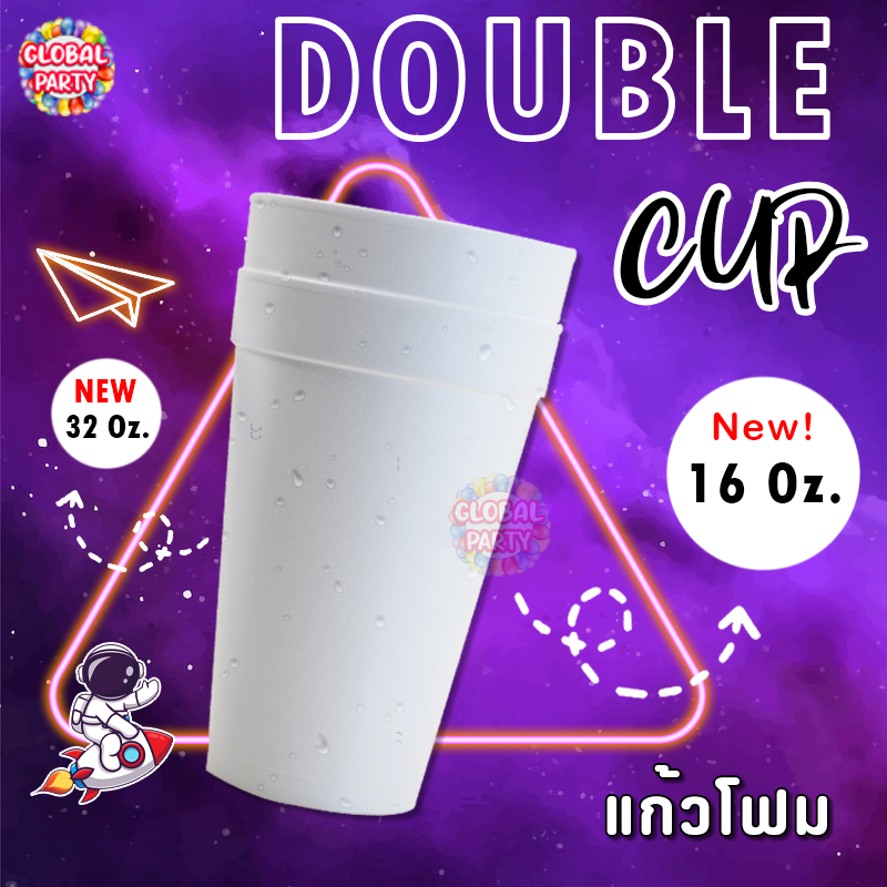 【พร้อมส่งทันที】😈💦 Double Lean cup แก้วโฟม ลีน 16 oz 32 oz USA spec ...