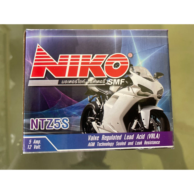 แบตเตอรี่มอเตอร์ไซค์ Niko 12V 5 แอมป์ | Shopee Thailand