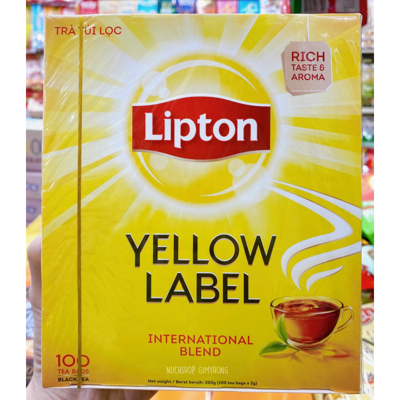 ชา LIPTON YELLO LABEL ขนาด100 ถุงชง ไม่มีซองแยกด้านใน exp 9/2026 ...