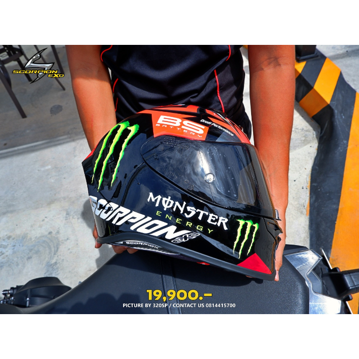 หมวกกันน็อค SCORPION R1 AIR FABIO MONSTER RED ส่งไว | Shopee Thailand